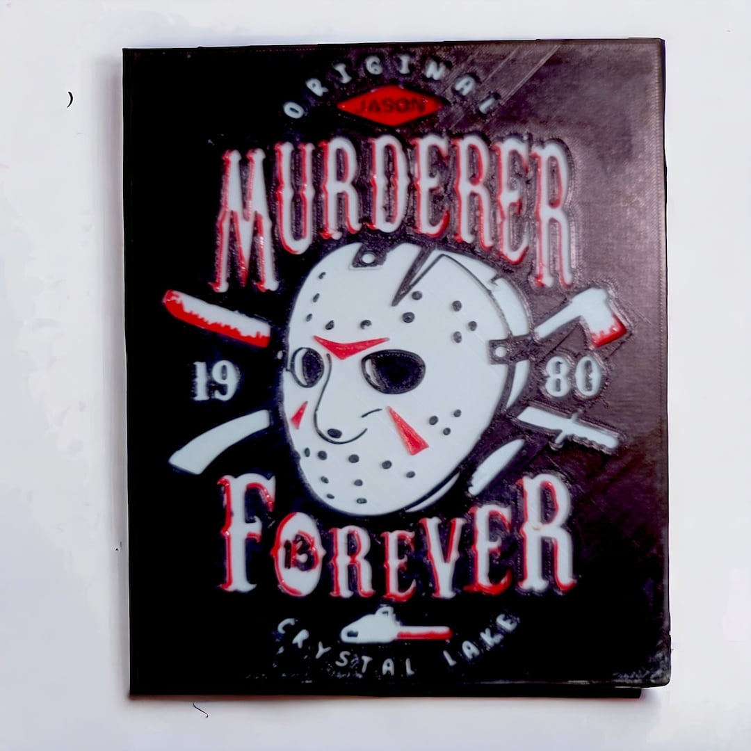 3d Printed Murderer Forever Horror Sign, Man Cave Decor, Wall Art ...