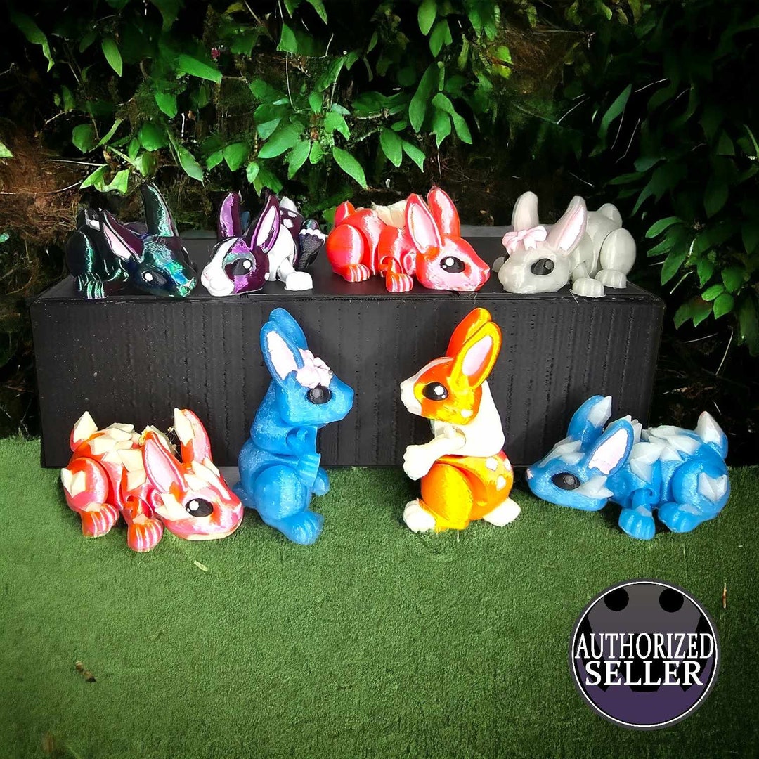 3d Printed Articulated Tiny Bunny as Seen on Tiktok, Rabbit Fidget Toy ...
