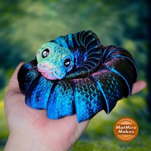 3d Printed Articulated Ball Python as Seen on Tiktok, Snakr Fidget Toy ...