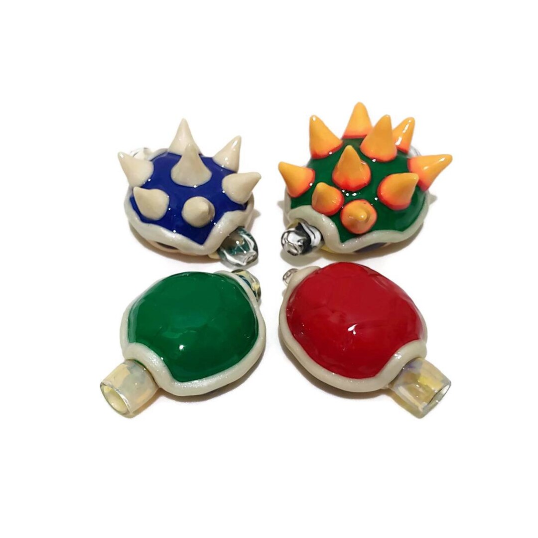 Mario Shell Chillums, Glow in the Dark Glass Pipes, Glass Smoking Bowls ...