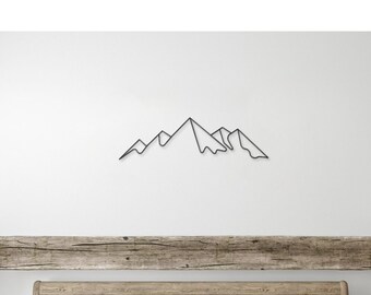 Metal Mountain Wall Decor | Etsy