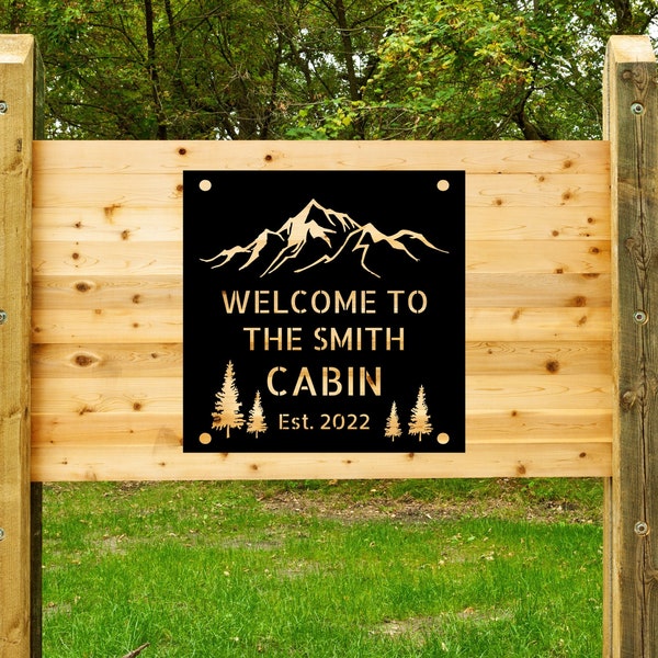 Outdoor Cabin Sign - Etsy