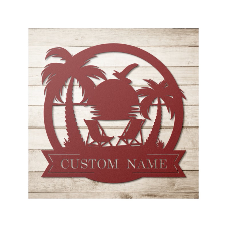 Custom Family Name Beach Sign Metal Beach House Sign Beach - Etsy