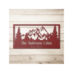 Personalized Cabin Metal Sign, Cabin Sign, Lodge Decor, Cabin Decor ...