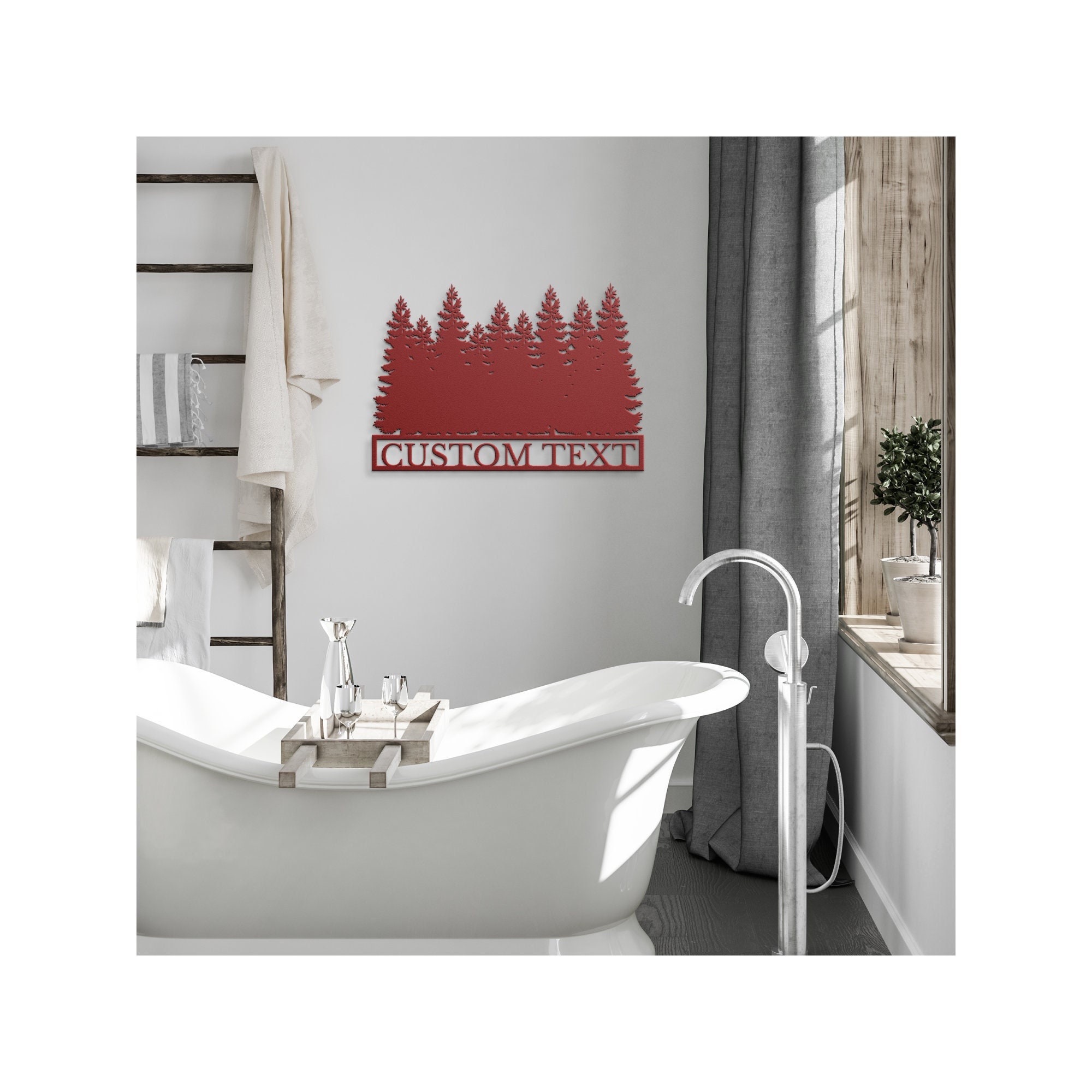 Personalized Metal Forest Sign, Metal Trees Sign, Customizable Metal ...