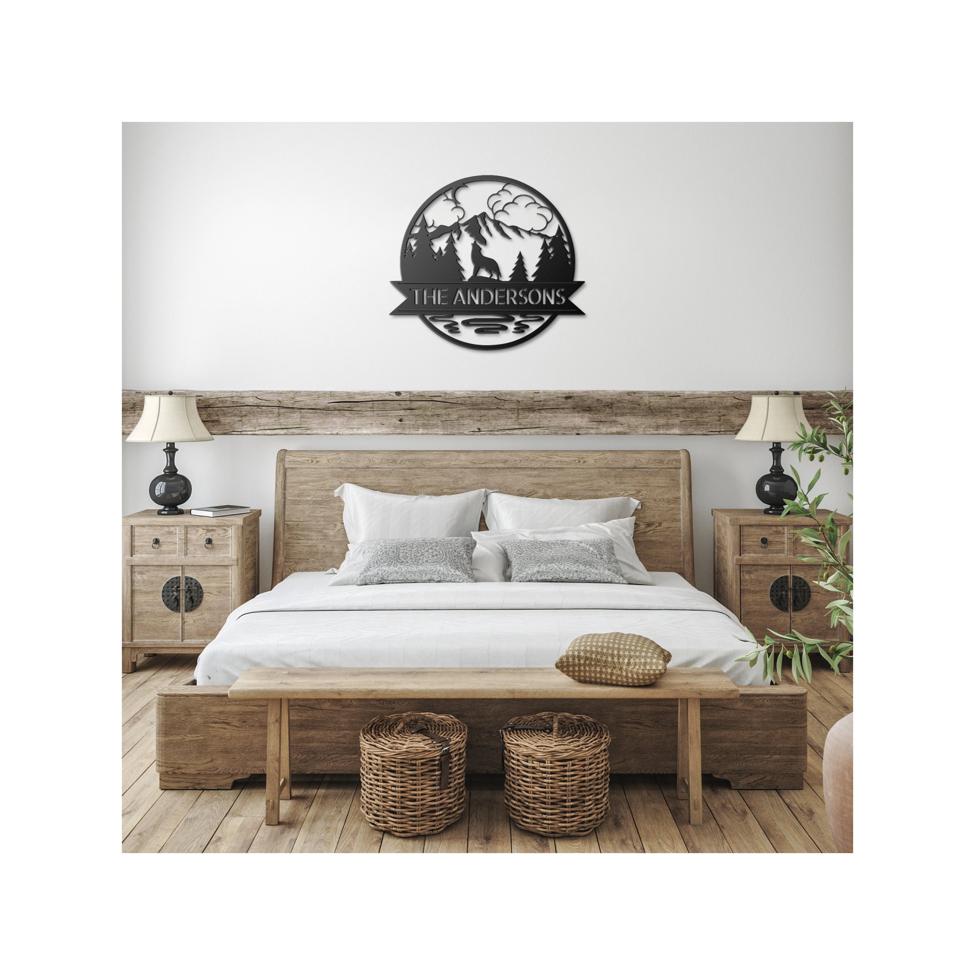 Personalized Howling Wolf Metal Ranch Sign| Outdoor | Weatherproof Sign ...