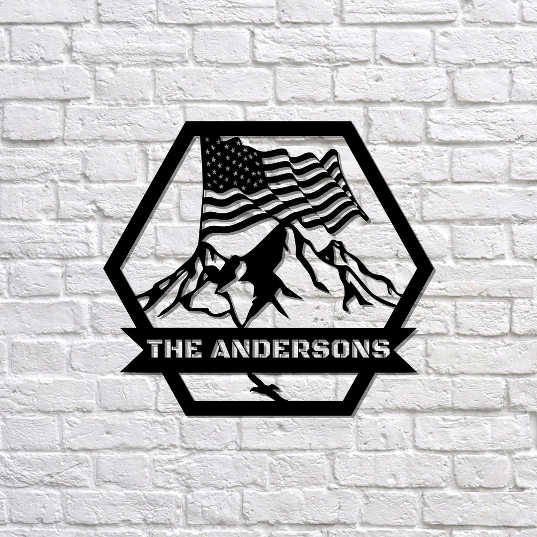 Custom American Flag Workshop Sign | Metal Shop Sign | Free Shipping ...