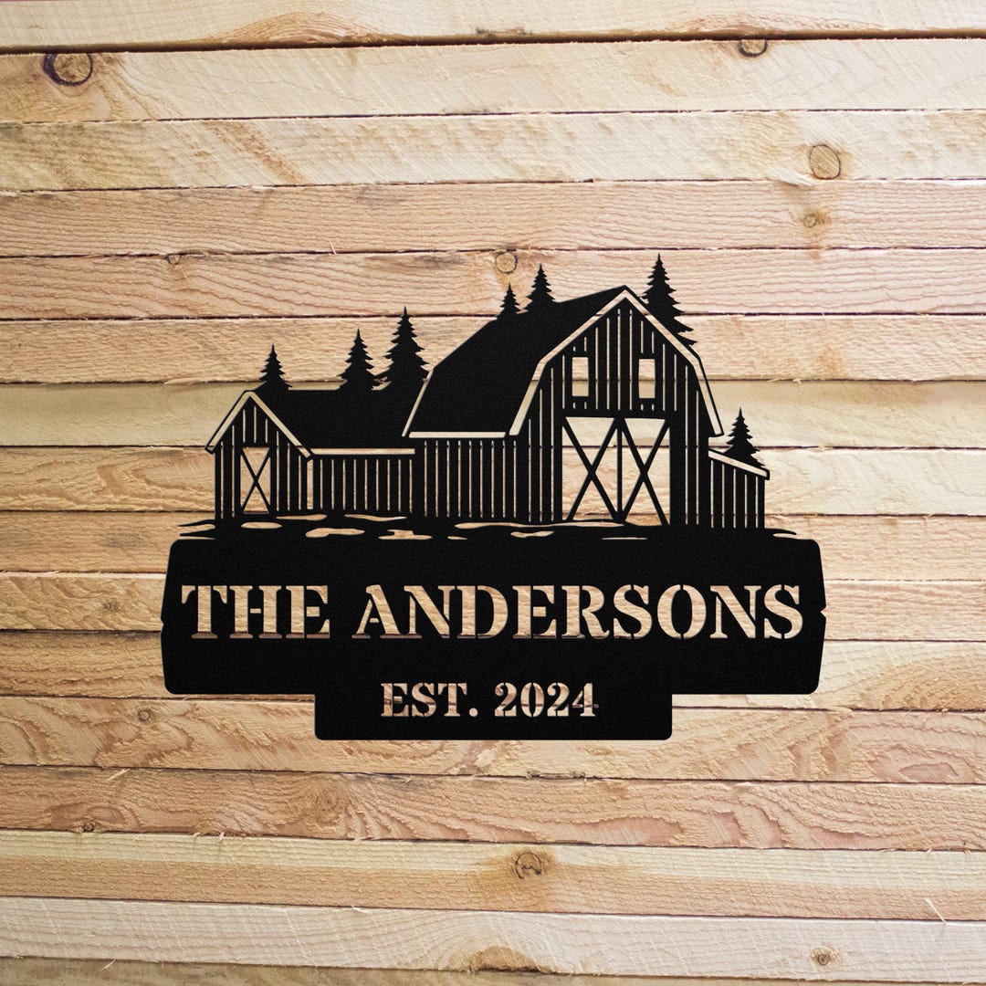 Custom Metal Ranch Sign Metal Barn Sign Name Sign Metal Farm Sign Metal ...