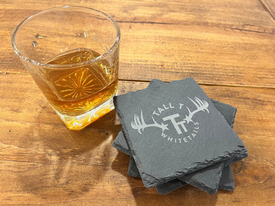 Custom Ranch Logo Coaster, Ranch Brand Logo Coaster Decor, Office Logo ...
