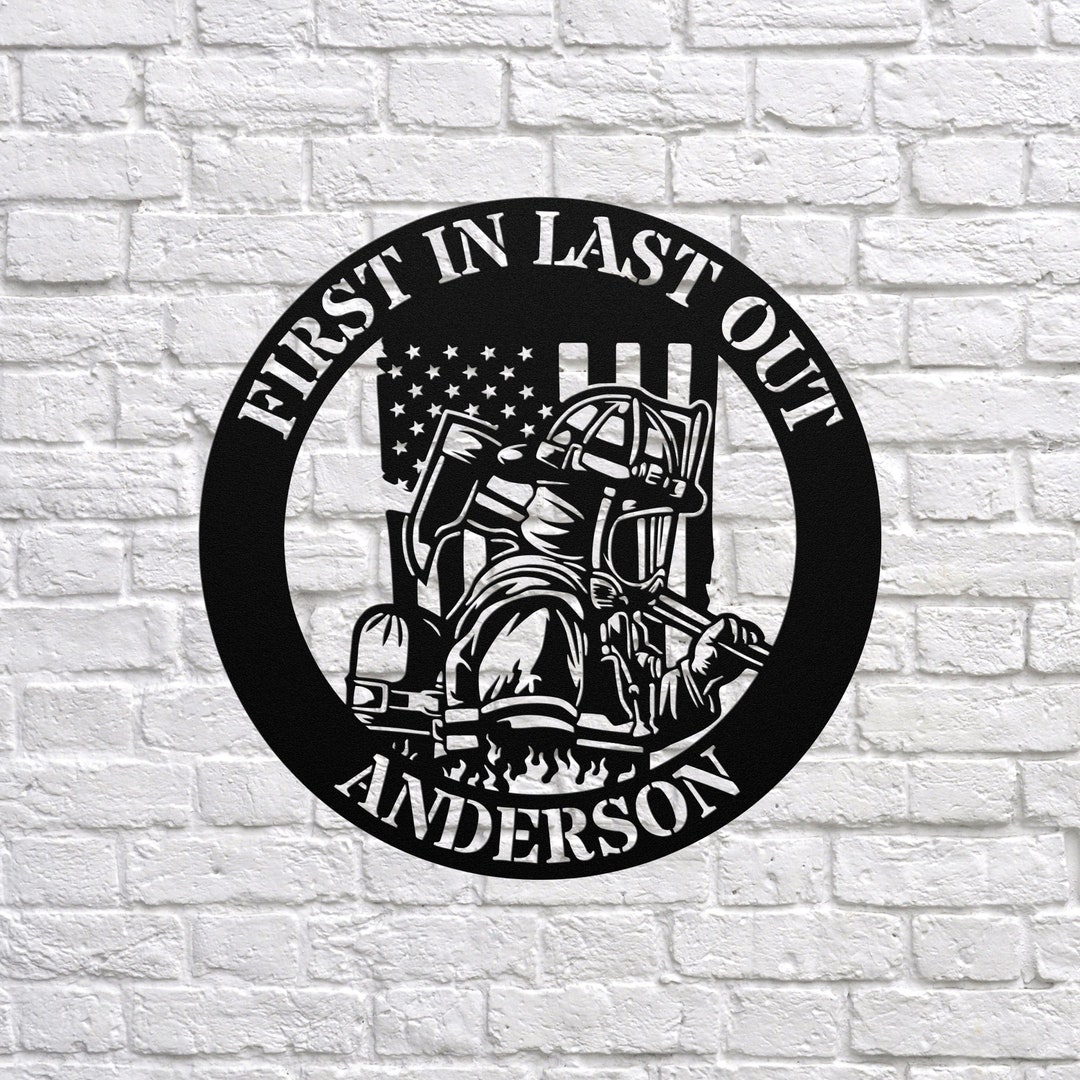 Personalized Firefighter Metal Sign, GIFT for Graduation, Retirement ...