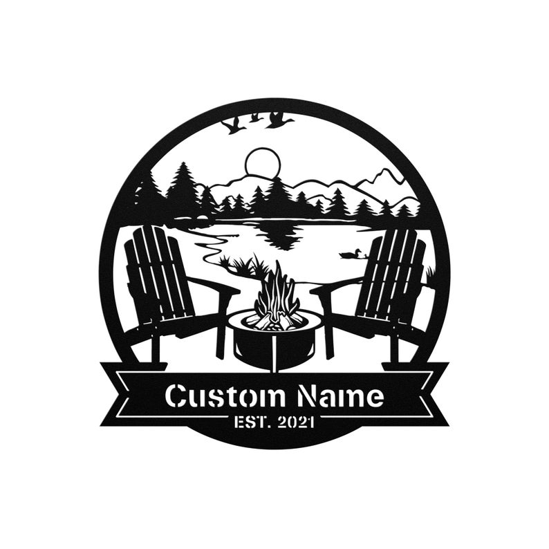 Campfire Sign, Metal Camping Sign, Fire Pit Sign, Camping Personalized ...