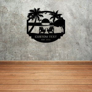 Personalized Tropical Patio or Pool Sign, Custom Tropical Sign - Etsy