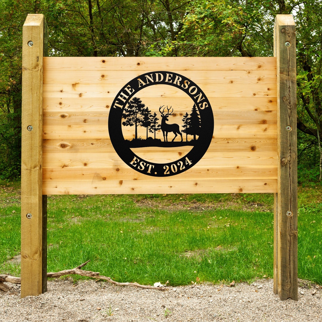 Custom Deer Sign, Custom Metal Art, Personalized, Cut to Order, Closing ...