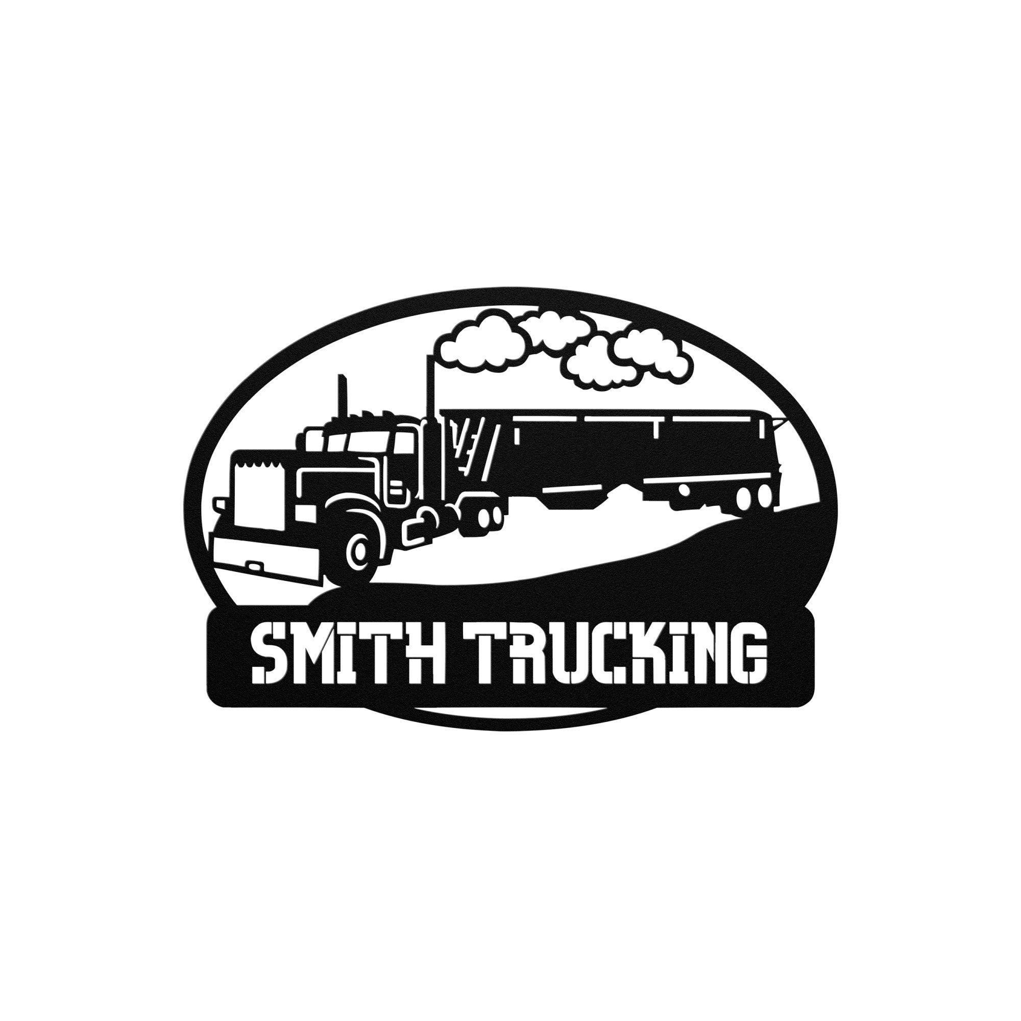 Semi Truck Metal Sign Semi Truck Monogram Custom Monogram - Etsy