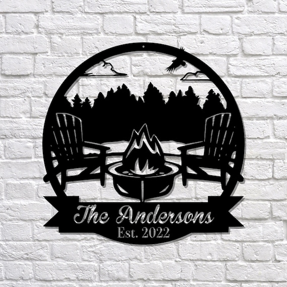 Metal Outdoor Sign Custom Campfire Sign Camper Decor - Etsy