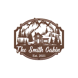Personalized Cabin Metal Sign, Cabin Sign, Lodge Decor, Cabin Decor ...