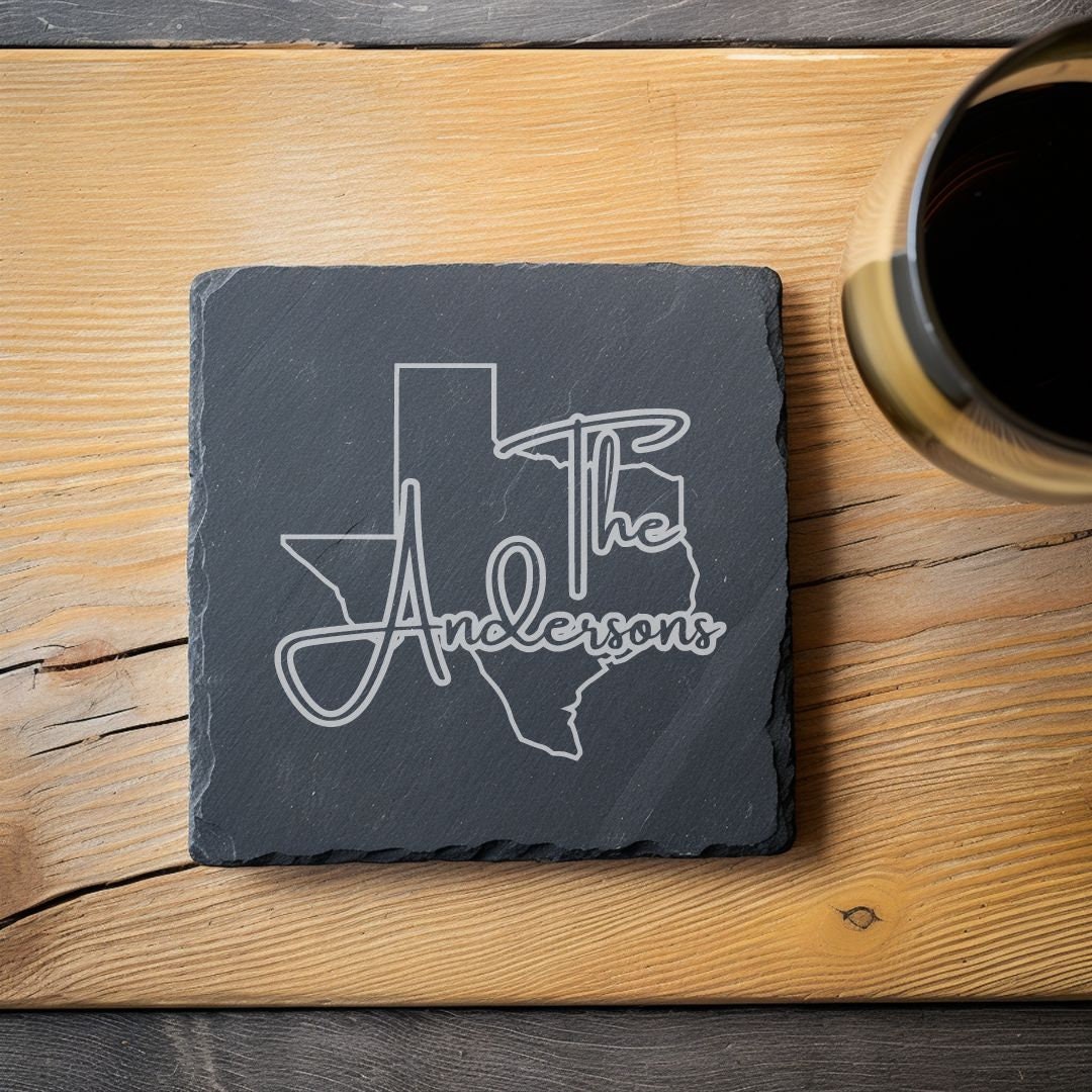 Custom State Coaster Custom Coaster Gift for Friend Moving Texas Decor ...