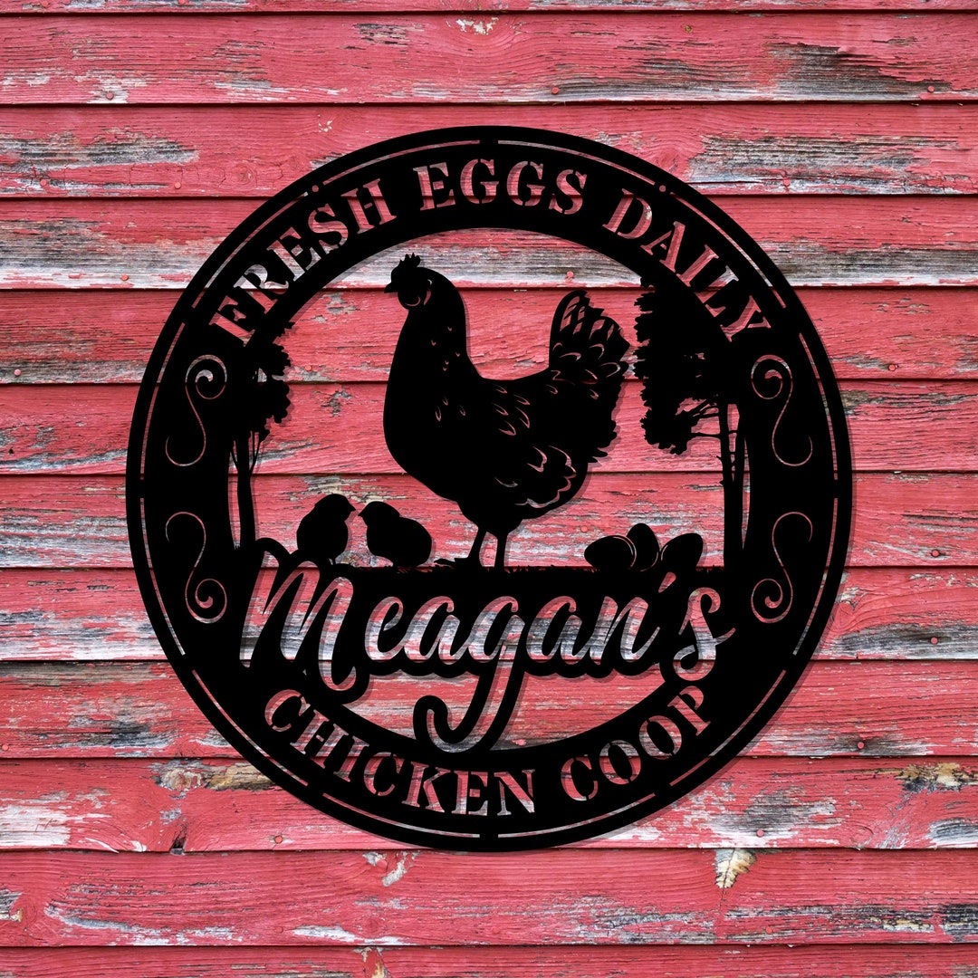 Personalized Chicken Coop Sign, Hen House Coop Sign, Our Little Coop ...