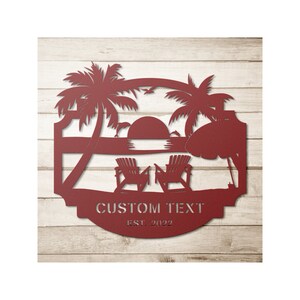 Personalized Tropical Patio or Pool Sign, Custom Tropical Sign - Etsy