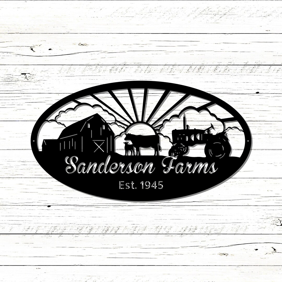 Custom Metal Farm Sign, Farmhouse Decor, Metal Sign for Farmer, Farmer ...