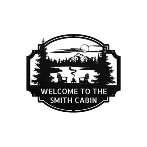 Personalized Cabin Metal Sign, Cabin Sign, Lodge Decor, Cabin Decor ...