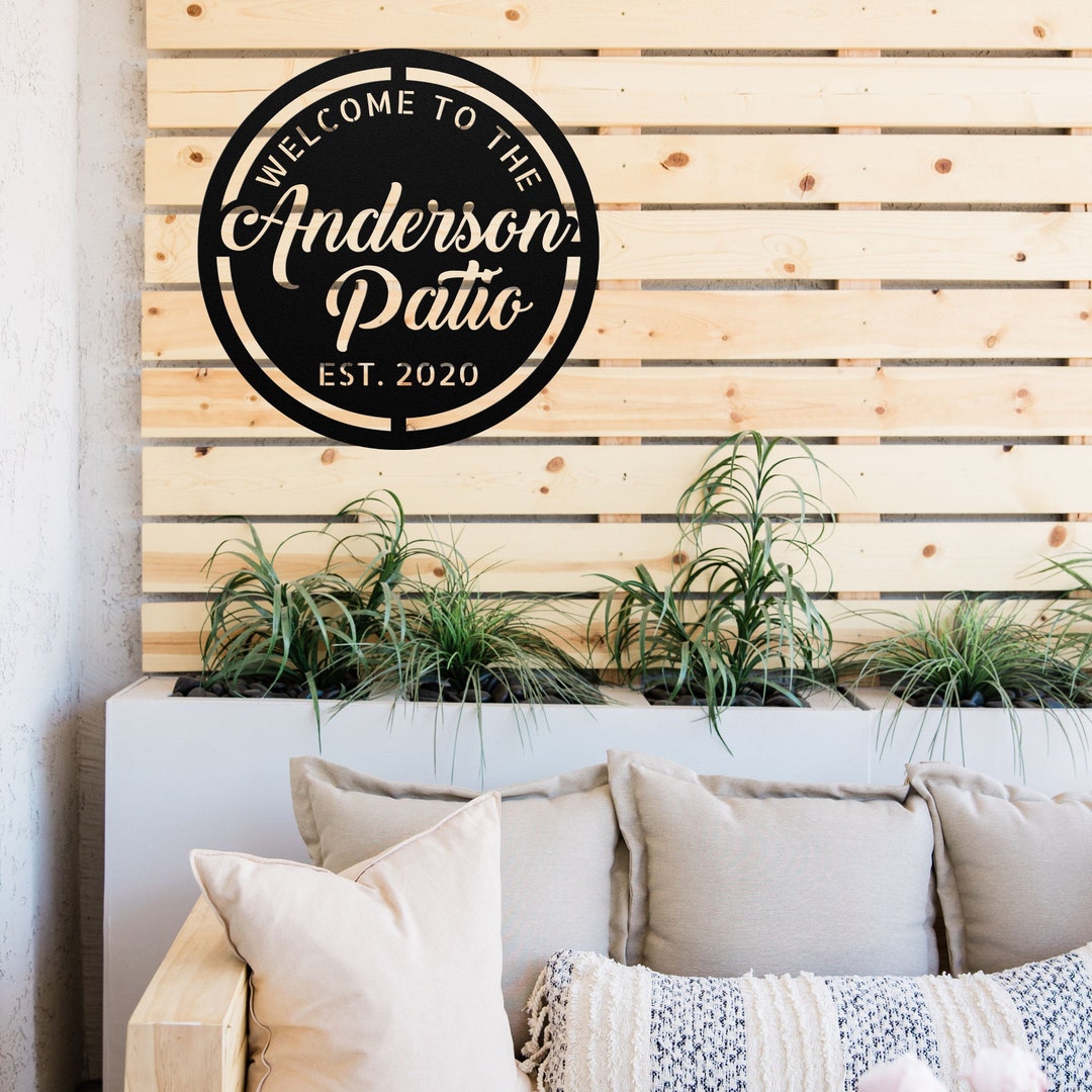 Personalized Patio Sign Make It Your Own Wording Business Sign Wedding ...