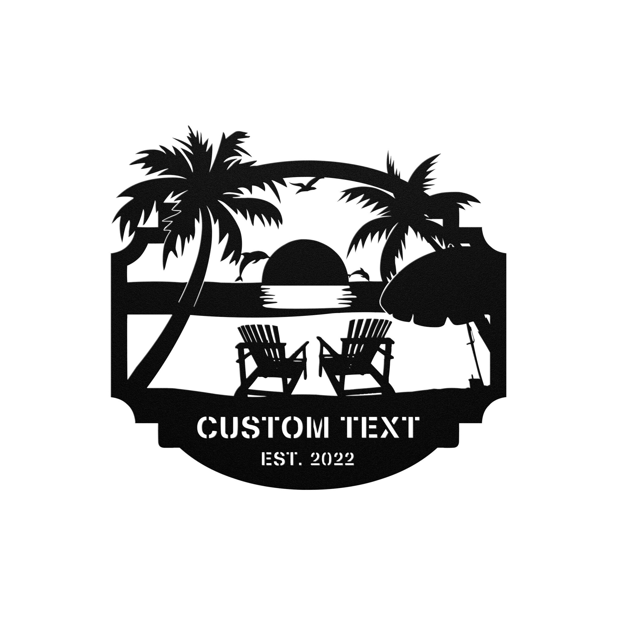 Personalized Tropical Patio or Pool Sign, Custom Tropical Sign - Etsy