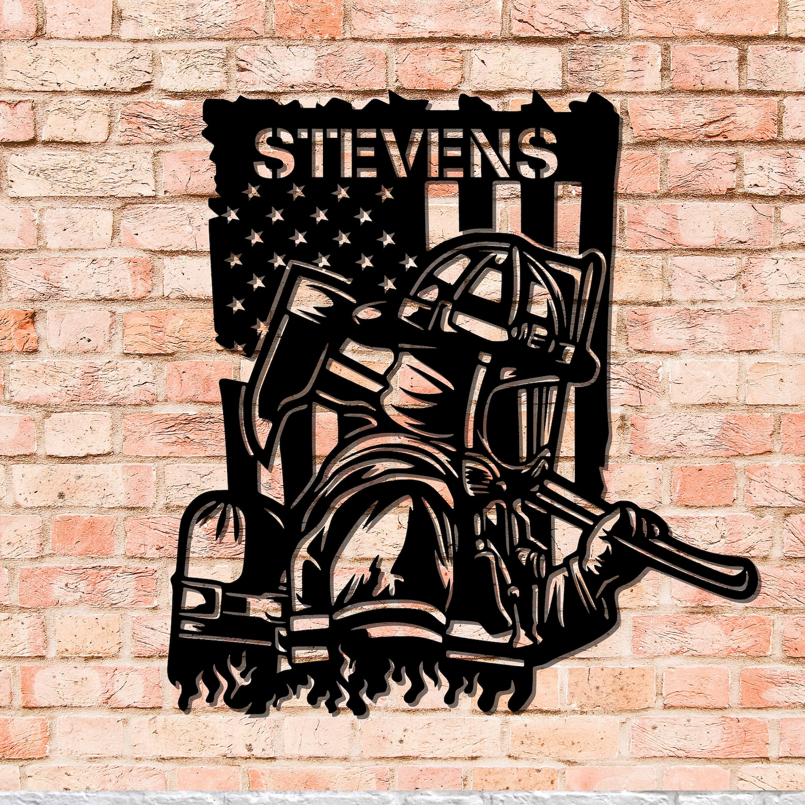 Personalizable Firefighter Metal Art Sign / Firefighter Metal - Etsy