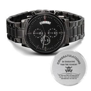 Fire Academy Graduation Gift Engraved Watch, Personalized Gift for ...