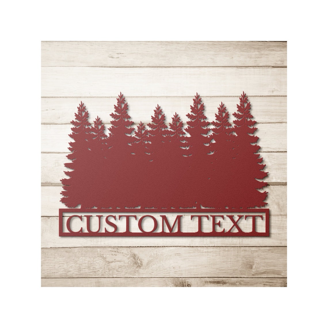 Personalized Metal Forest Sign, Metal Trees Sign, Customizable Metal ...
