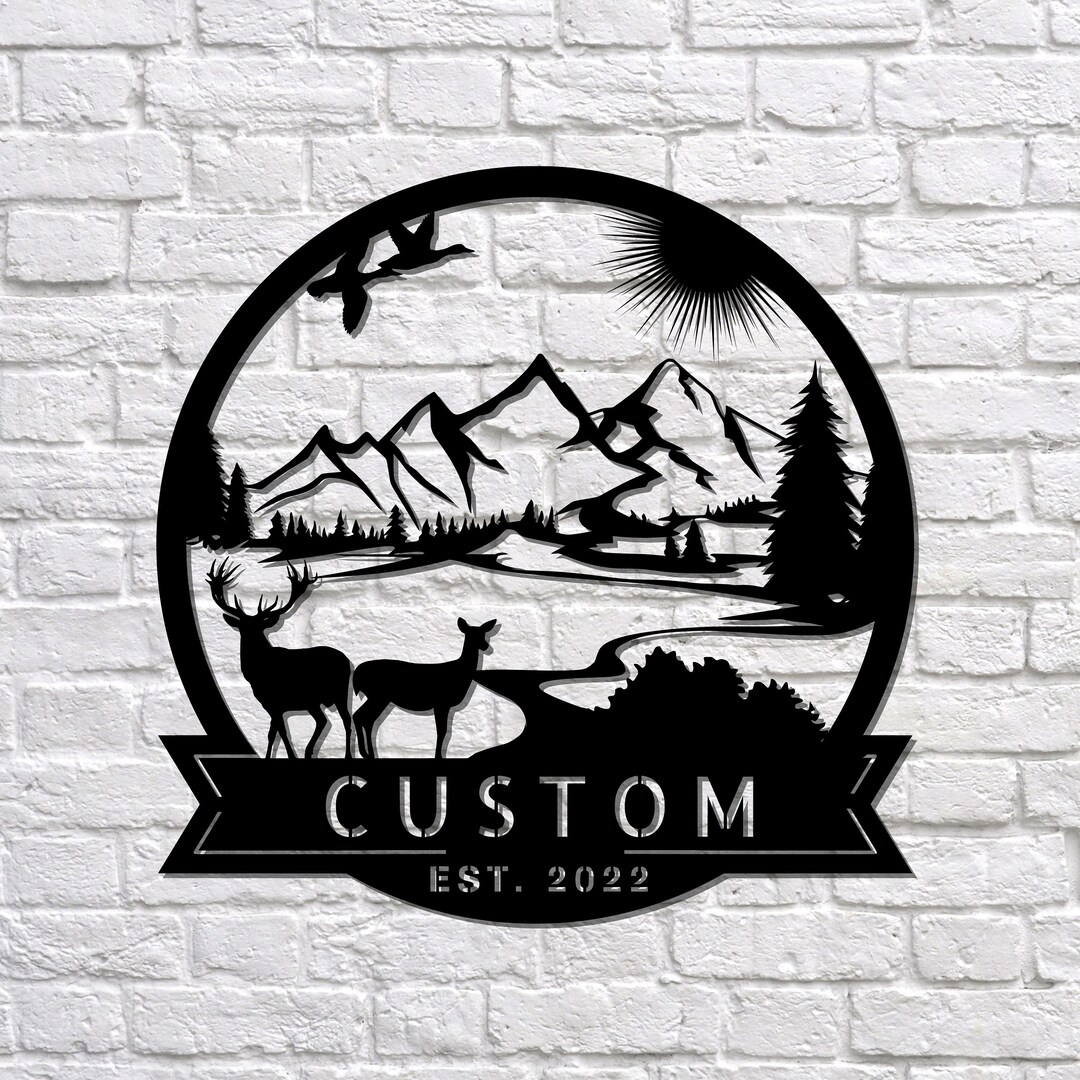 Elk Name Metal Sign, Elk Hunter Christmas Gift, Last Name Art, Family ...