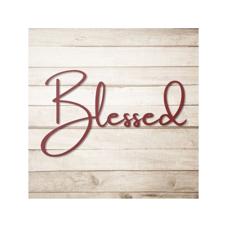 Blessed Metal Wall Art in Script - Etsy