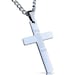 Football Cross Pendant With Chain Necklace - Stainless Steel ...