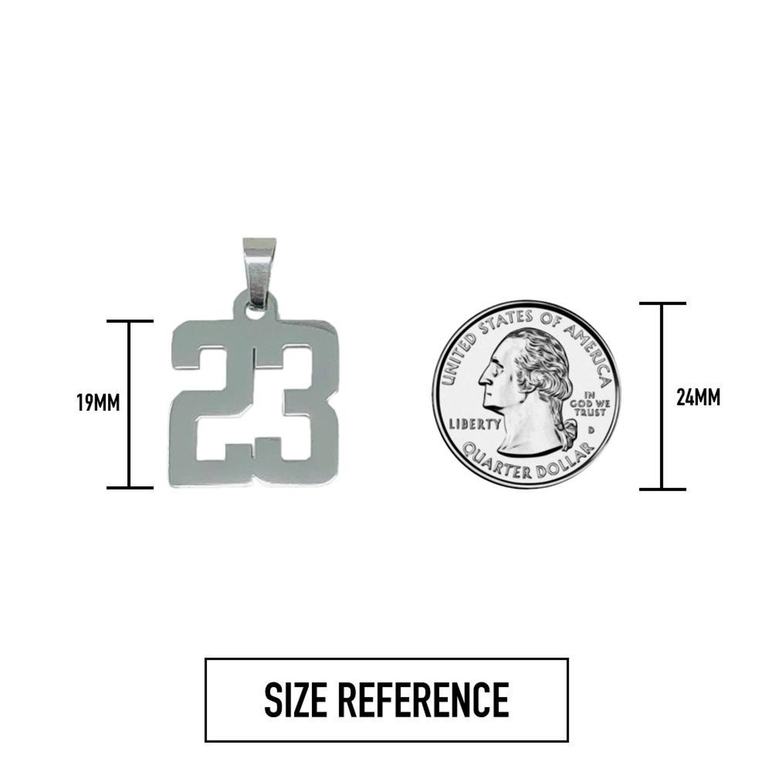 14K Gold Plated Number Pendant With Chain Necklace Stainless - Etsy