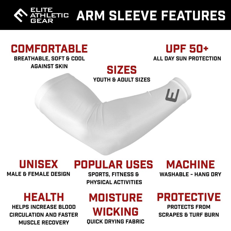 Fire Cracker Arm Sleeve - Youth & Adult Sizes - Sold Individually - All ...