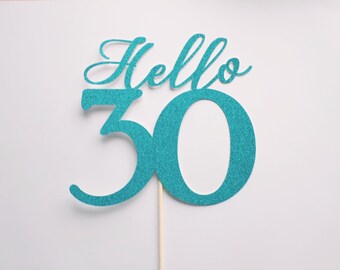 Hello 30 Cake Topper | Etsy