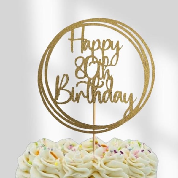 70th Birthday Cake Topper - Etsy UK