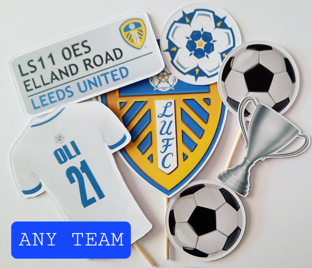 Personalised Football Cake Topper Set Any Team Birthday Party - Etsy