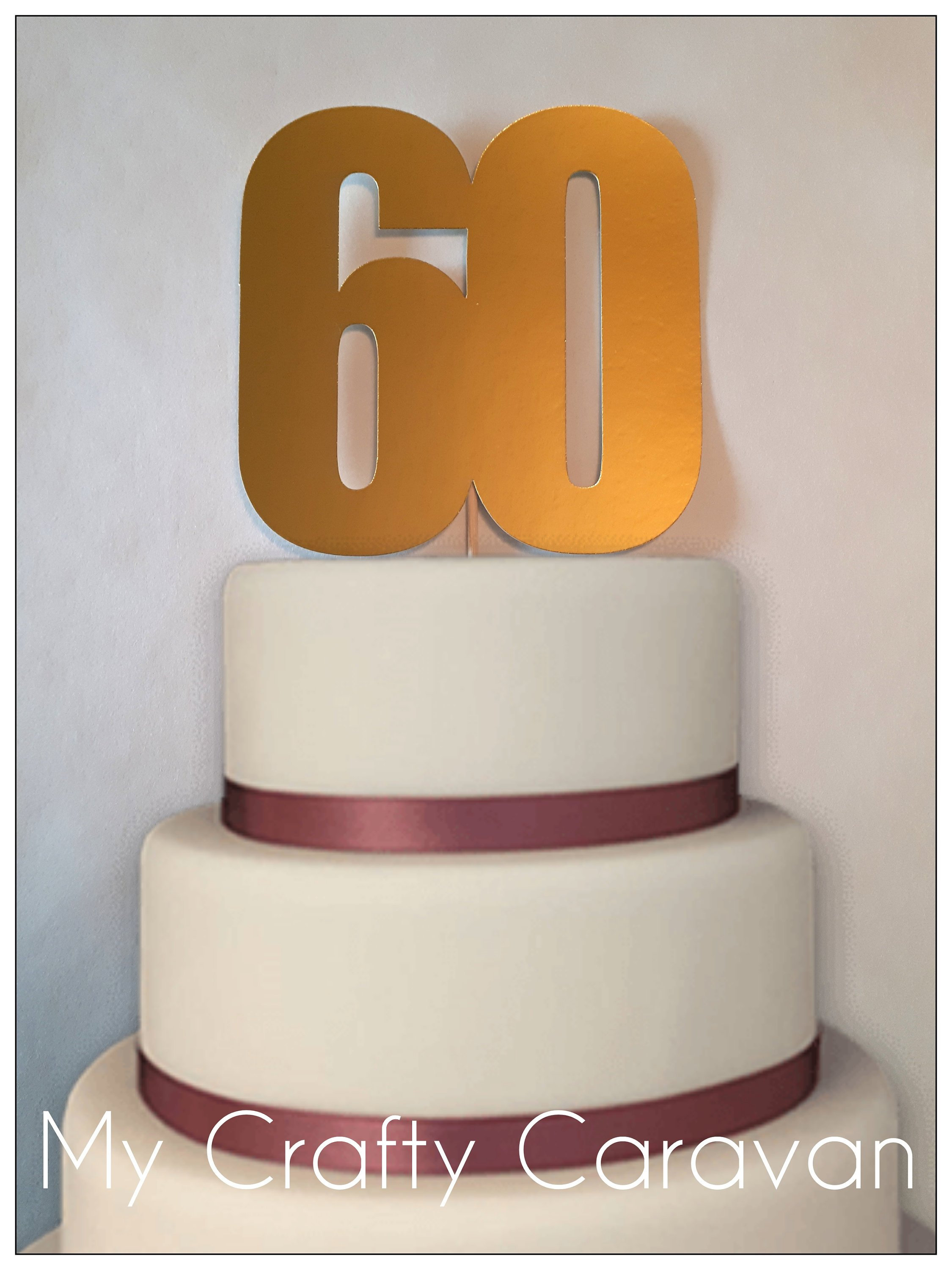Large 60 Gold Number Cake Topper Any Colour Any Age 1 2 10 13 | Etsy