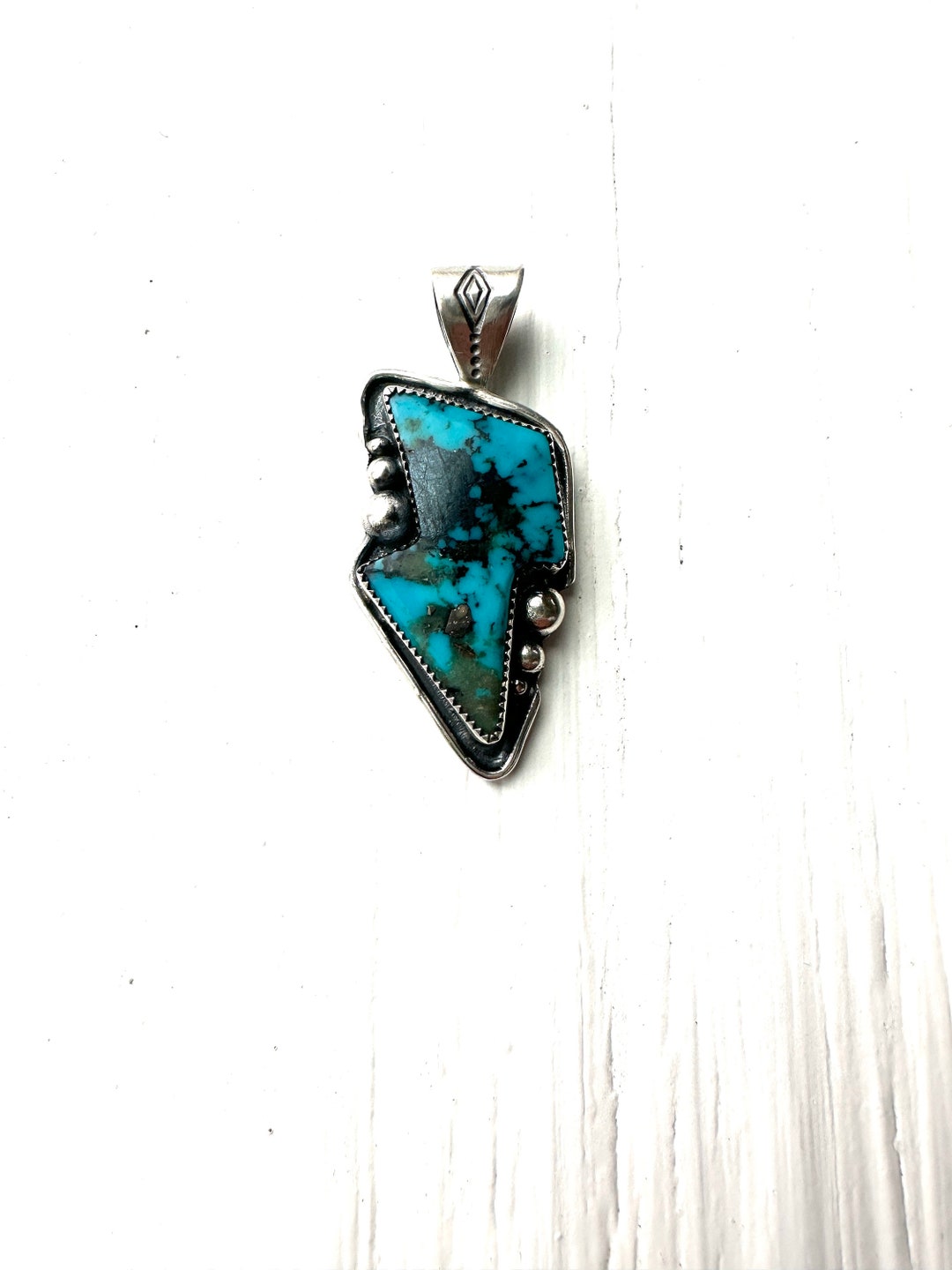 Kingman Turquoise Thunderbolt - Etsy