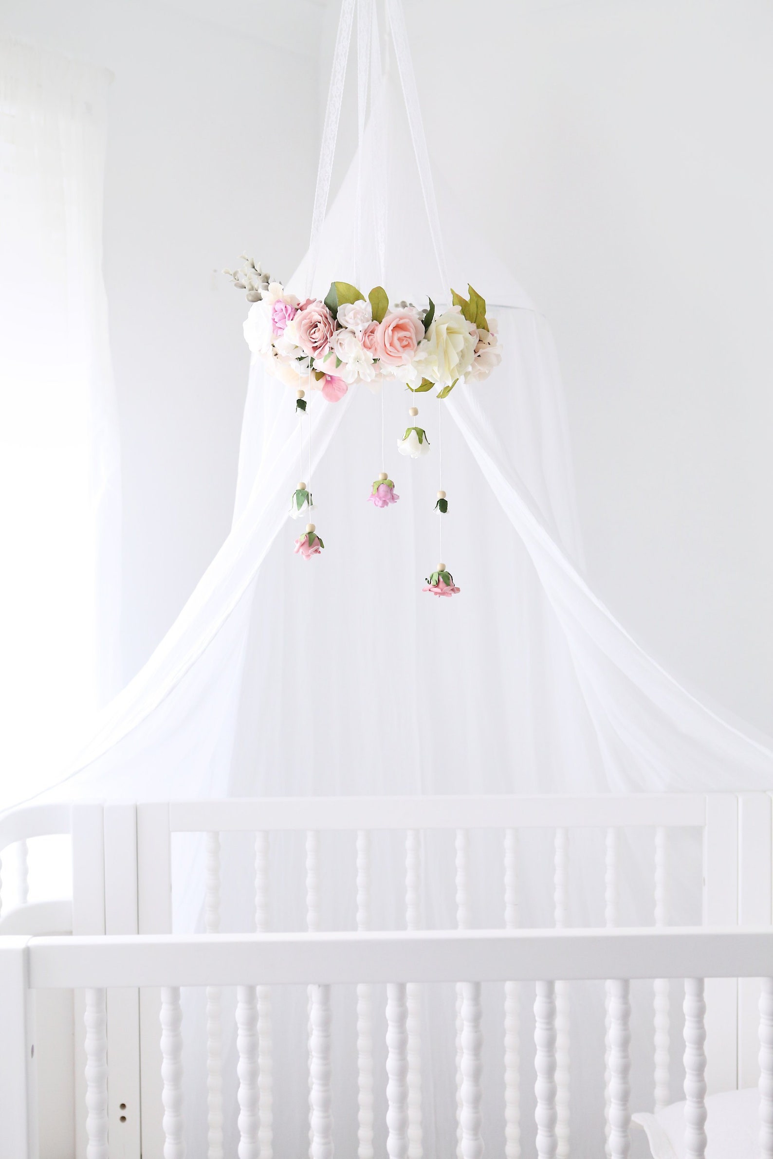 Flower Mobile Baby Mobile Floral Mobile Baby Girl Mobile - Etsy