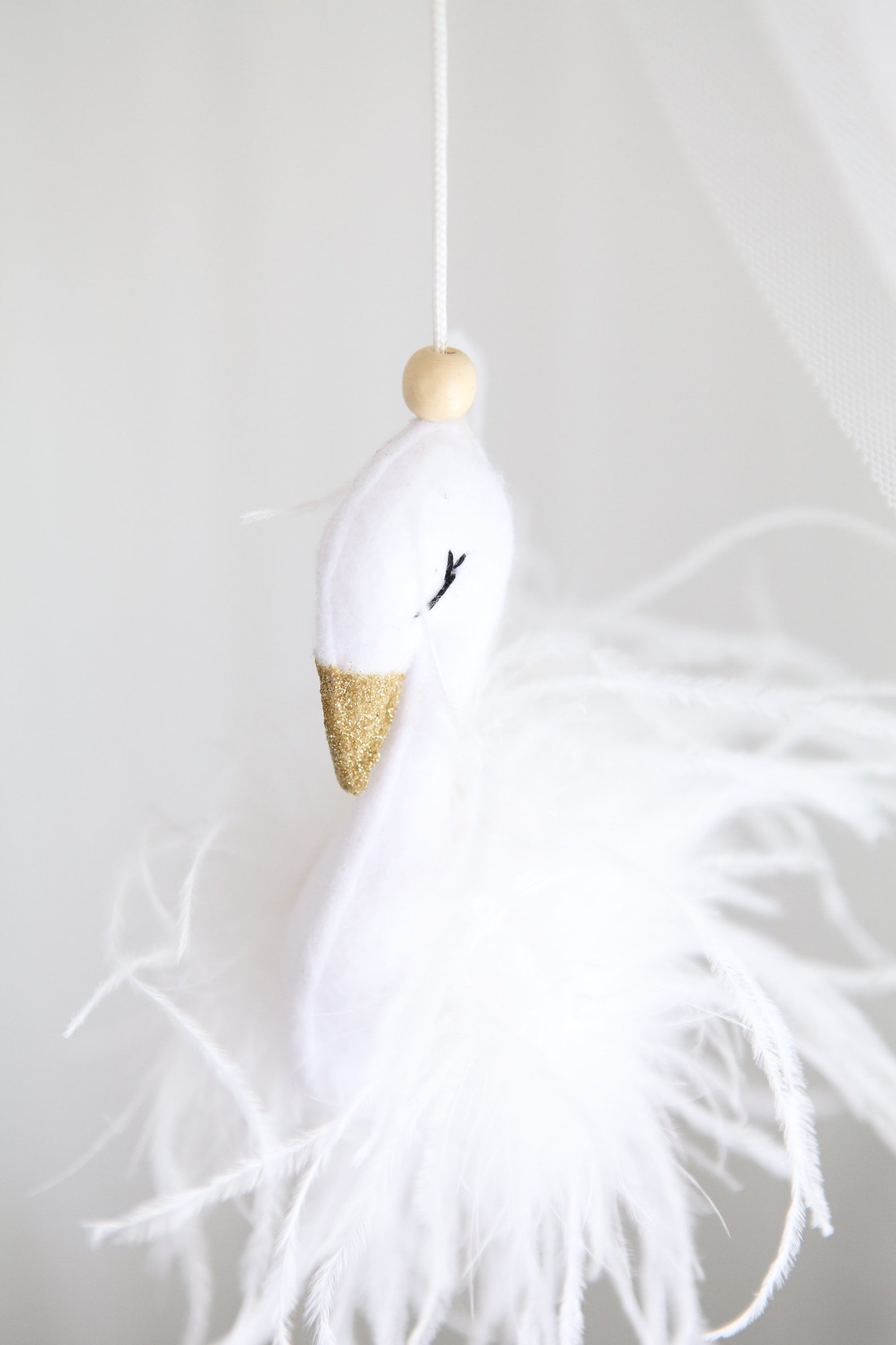 Baby Mobile Swan Mobile Baby Girl Mobile Swan Nursery Baby - Etsy