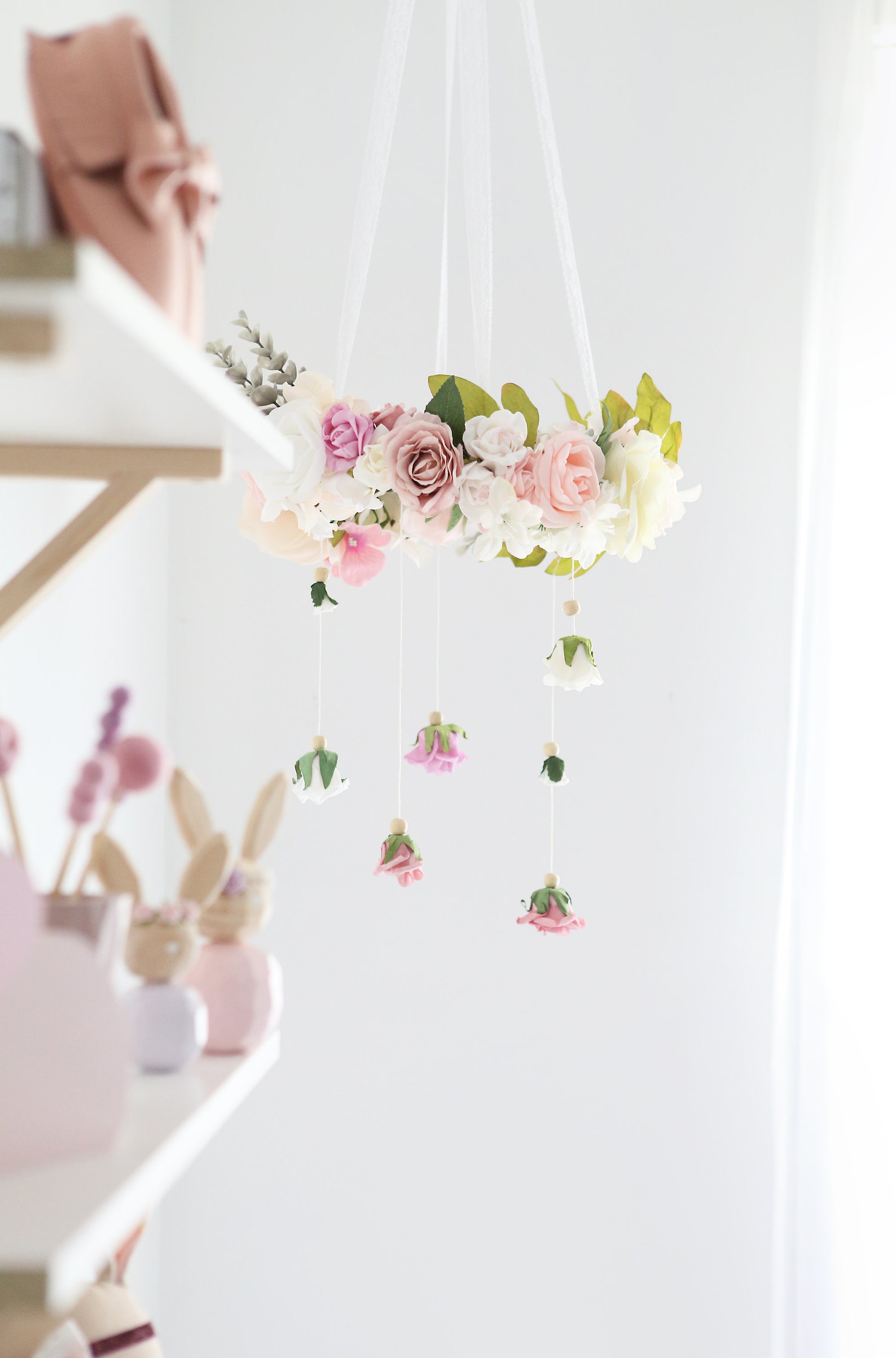 Flower Mobile Baby Mobile Floral Mobile Baby Girl Mobile | Etsy