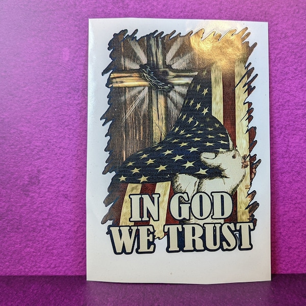 In God We Trust Flag Decal - Etsy