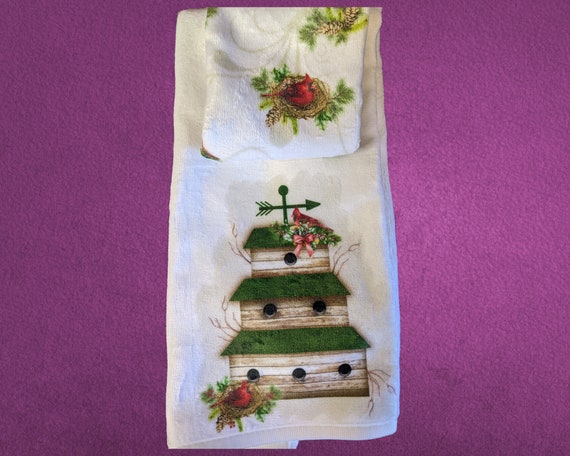 Cardinal Towel Set to Remember Loved Ones Tea Towels Hand - Etsy