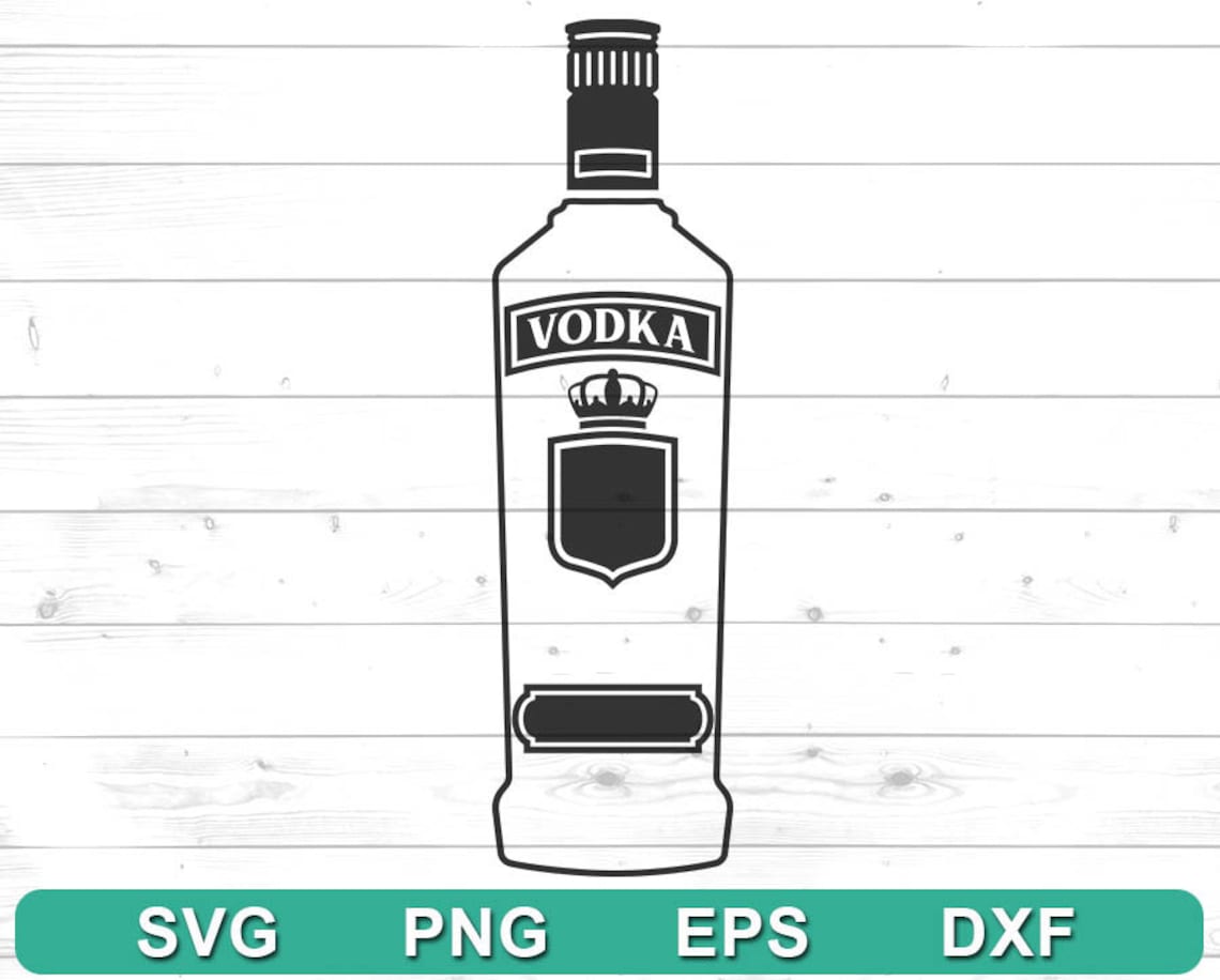 Vodka Bottle Svg - Vodka Clipart, Vodka Svg, Alcohol Svg, Files for ...