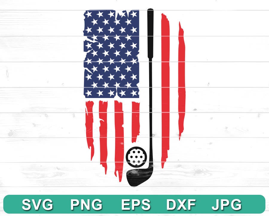Golf American Flag SVG File Golf Svg Golfer Svg Clipart - Etsy Finland