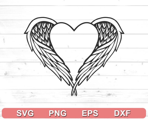 Angel Wings Svg Memorial Svg Angel Svg Heart Svg Cricut - Etsy