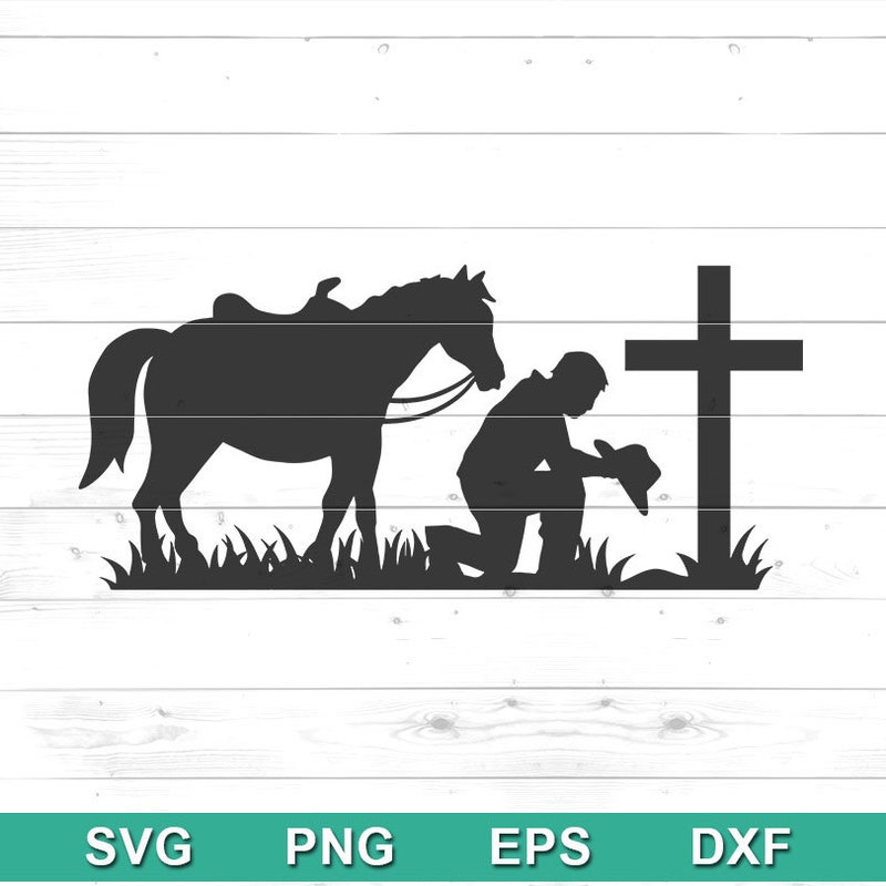 Cowboy Praying Cross - Etsy