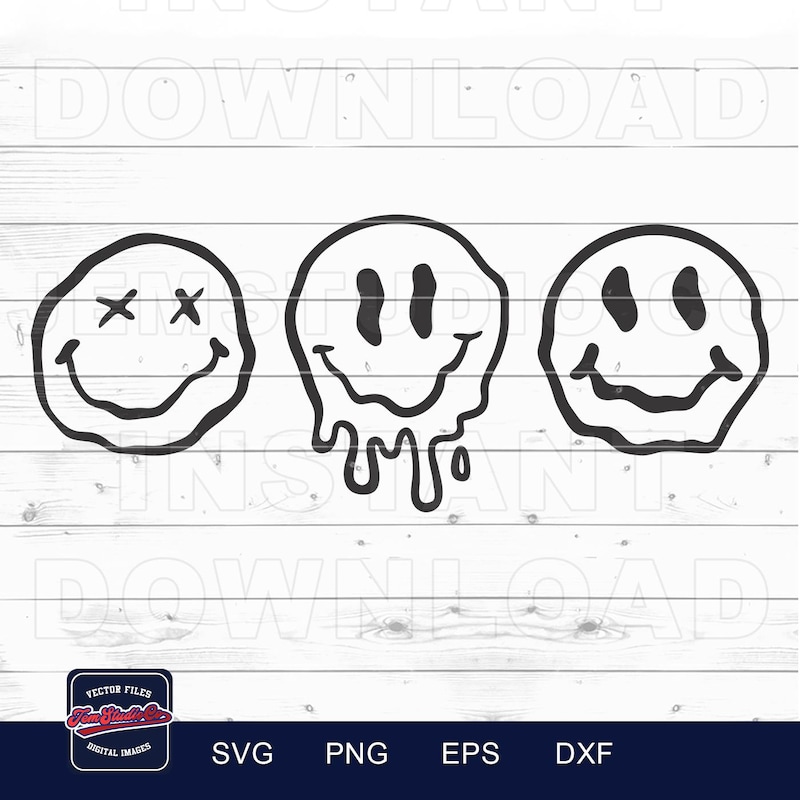 Dripping Smiley Face - Etsy
